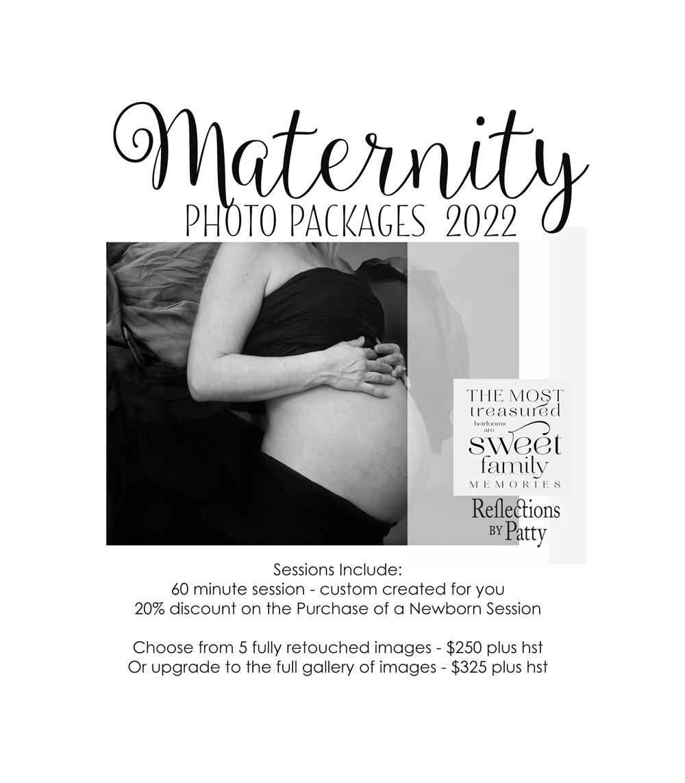 2022 Maternity and Newborn Photo Session Packages - Reflections by Patty